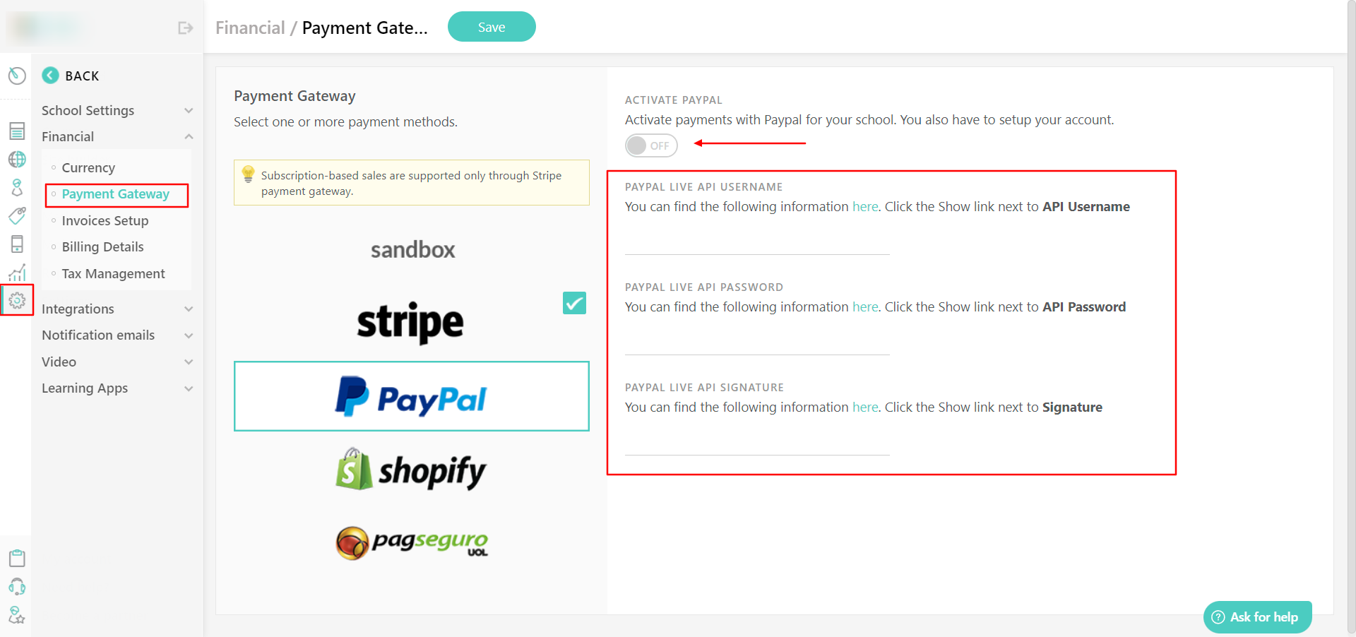 PayPal Payment Gateway : LearnWorlds Help Center