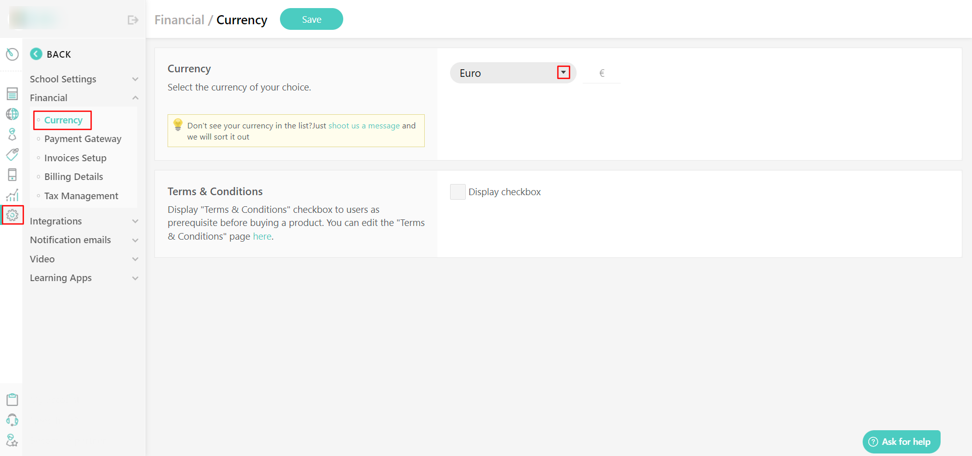 How to Set your School's Currency : LearnWorlds Help Center