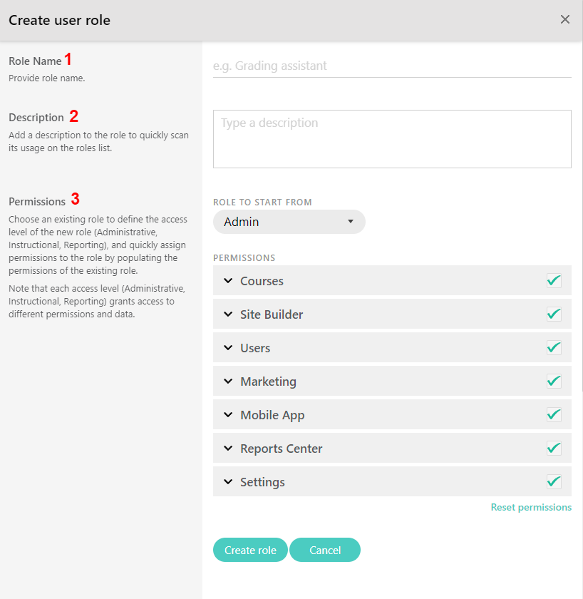 How to Create Custom User Roles : LearnWorlds Help Center