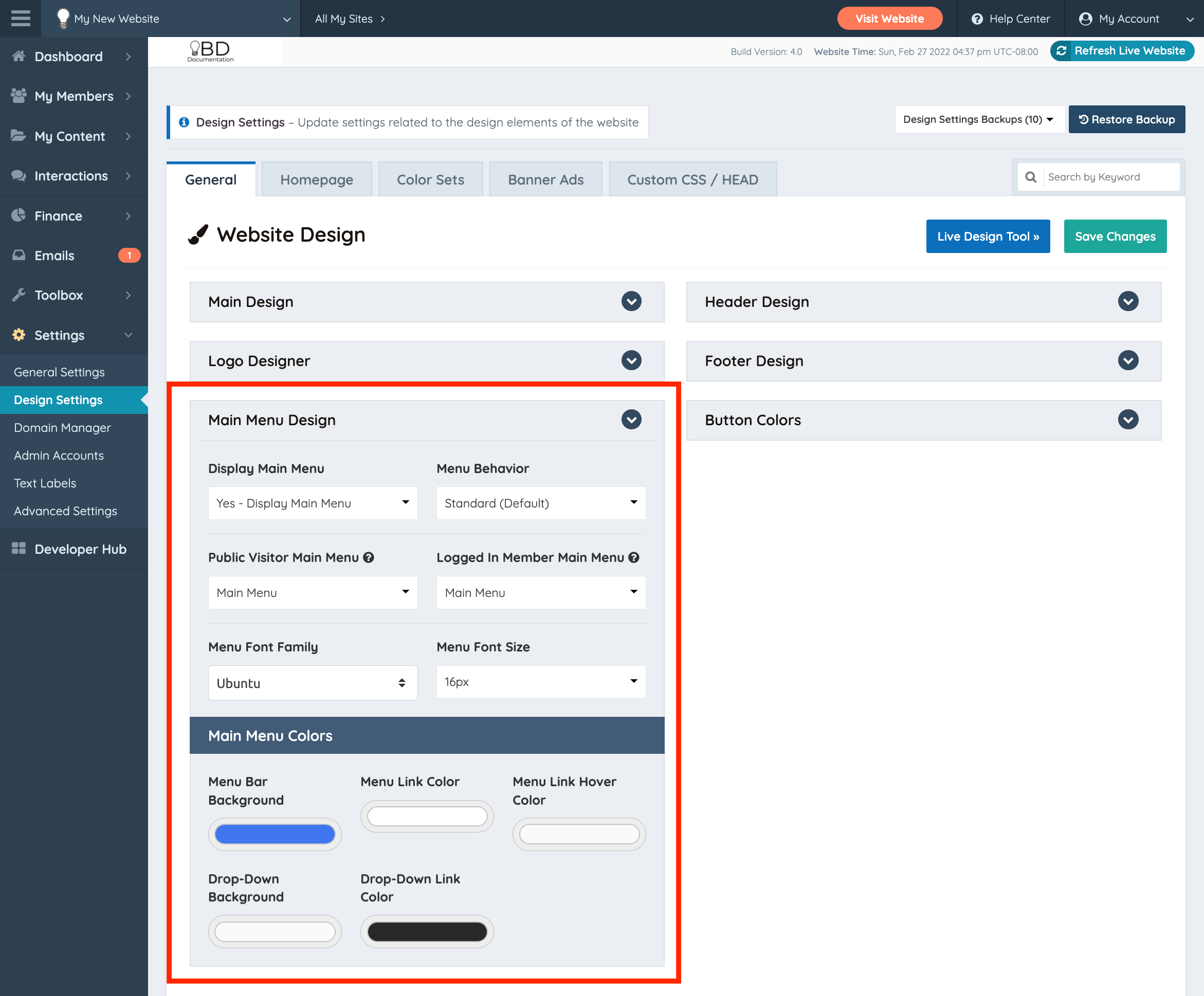 Brilliant Directories - Design Settings » Main Menu Design - Brilliant ...