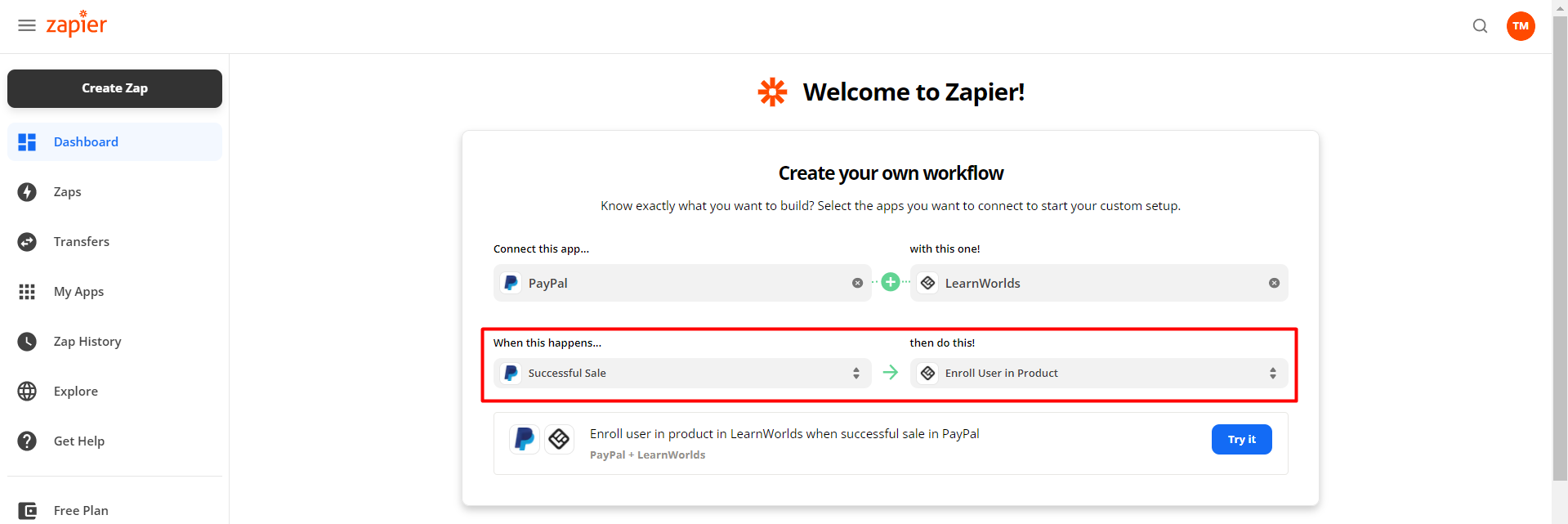 How to Create PayPal Buttons and Automatically Enroll Users via Zapier : LearnWorlds Help Center