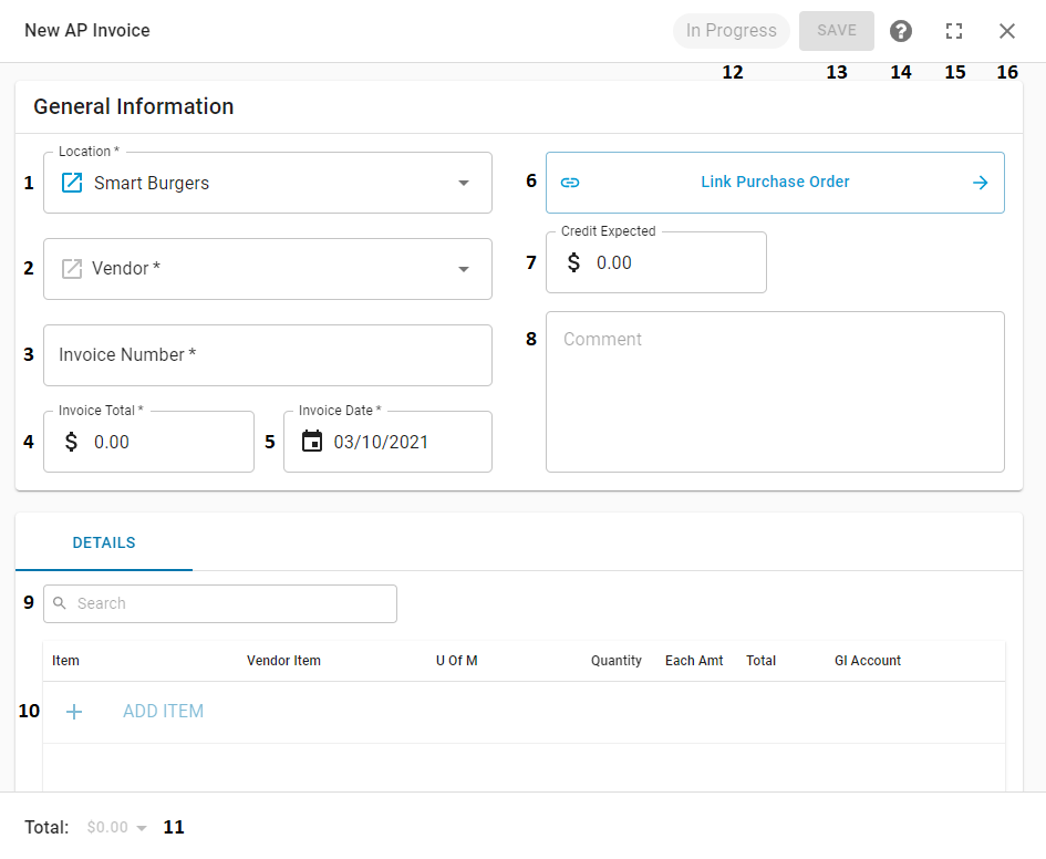 AP Invoices: Create an Invoice : Support Center