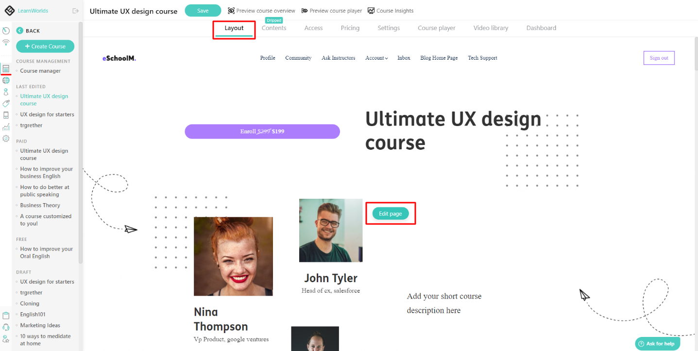 How to Customize the Course Layout Page - Course Contents Section ...