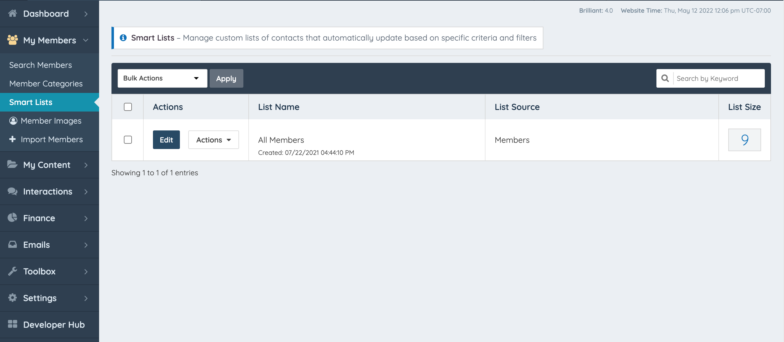 My Members » Smart Lists | Brilliant Directories Documentation | BD Support