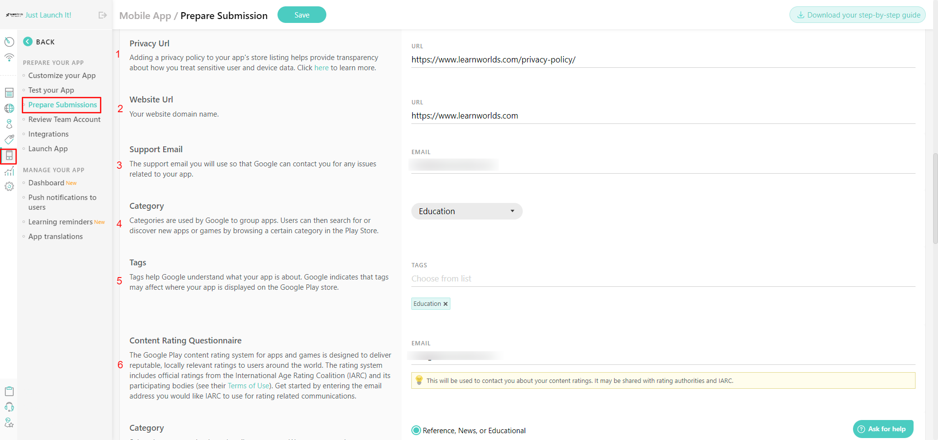 How to Prepare your Android App for Submission : LearnWorlds Help Center