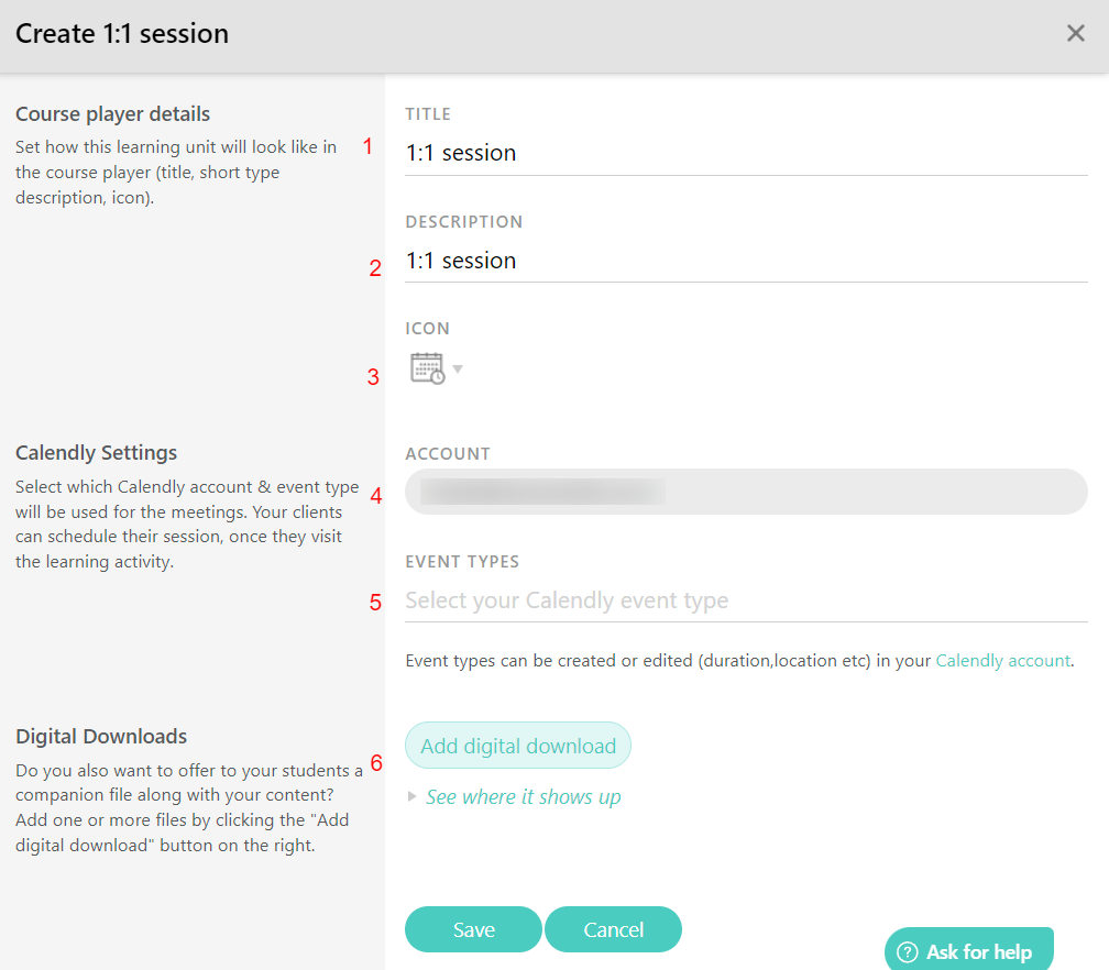 How to Create a 1:1 Session Learning Activity : LearnWorlds Help Center