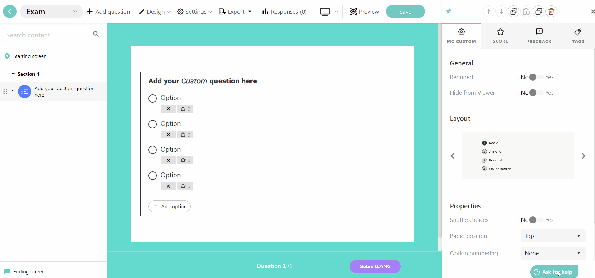 How to Add and Customize the Assessment questions : LearnWorlds Help Center