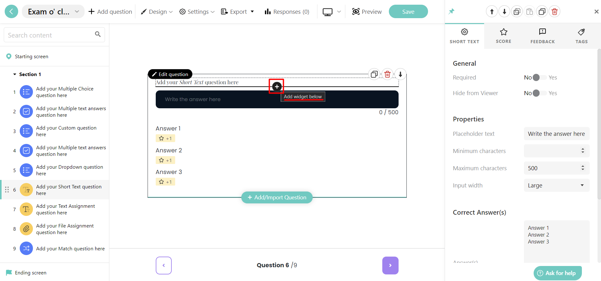 How to Add and Customize the Assessment questions : LearnWorlds Help Center