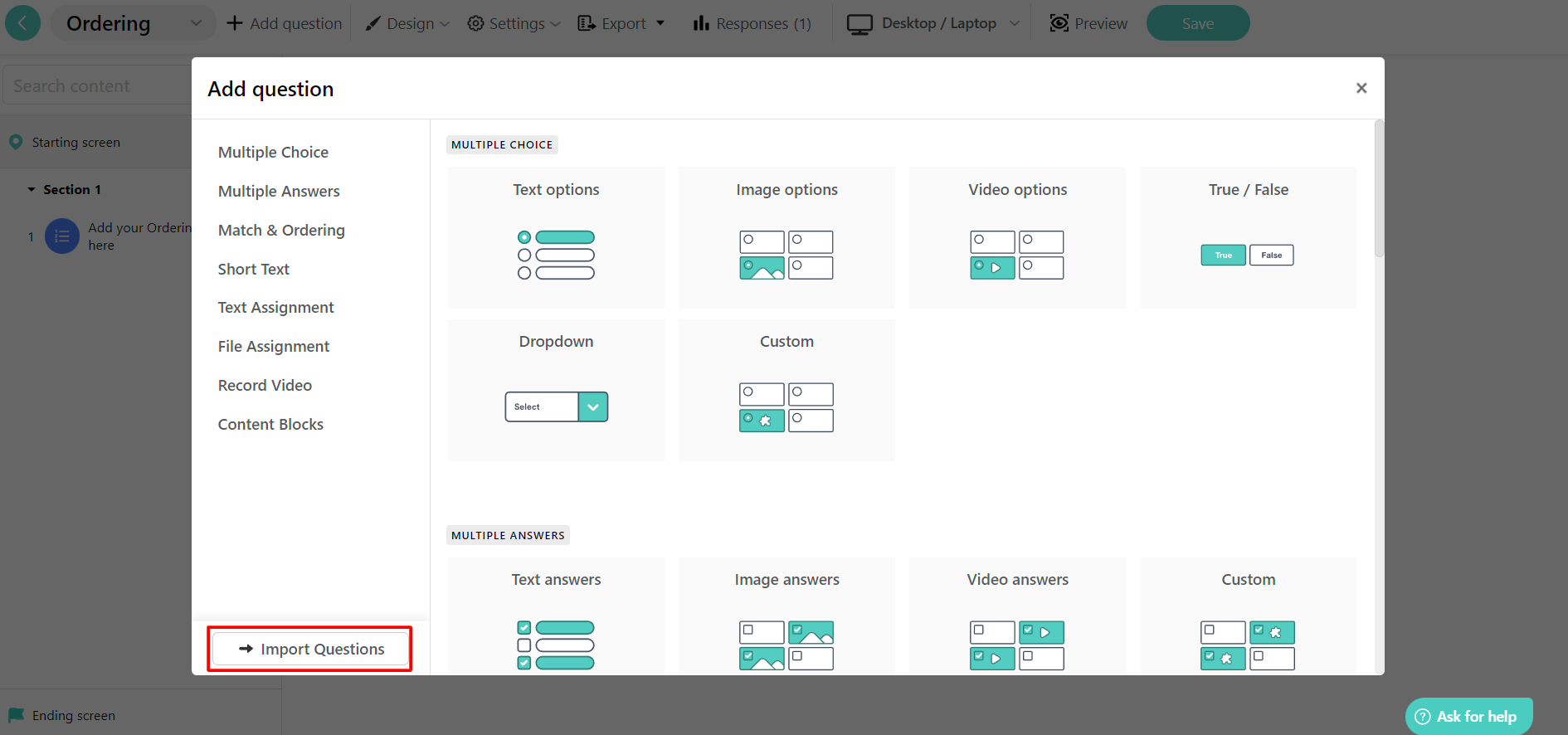 How to Import Questions to Assessments via the Question Bank ...