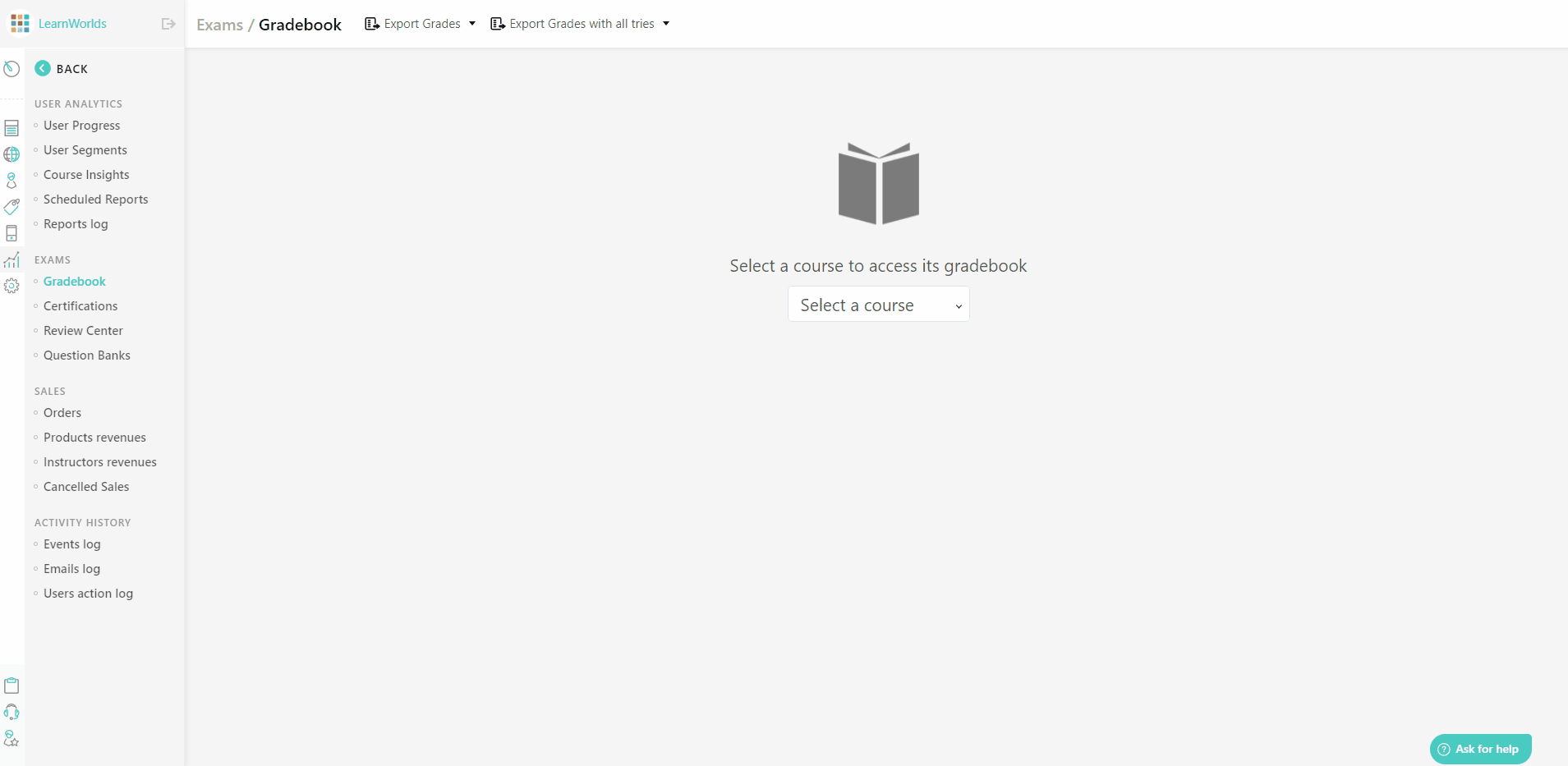 How to Manage the Graded SCORM Results in Gradebook : LearnWorlds Help ...