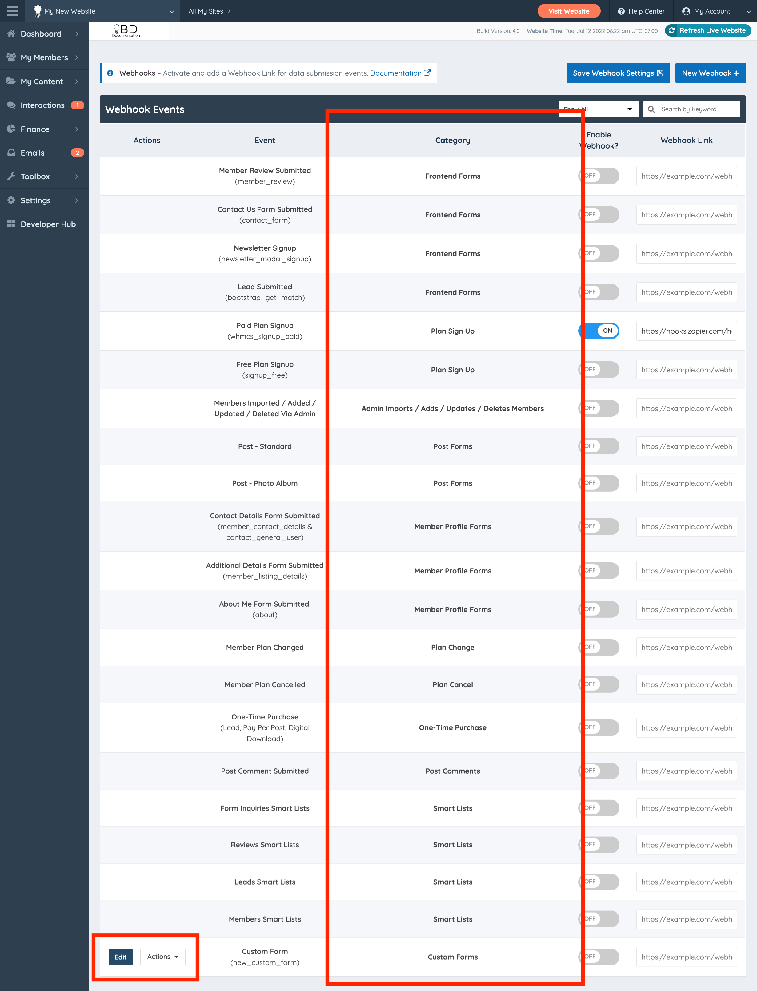 Brilliant Directories - Developer Hub - Webhooks - Brilliant Directories Documentation