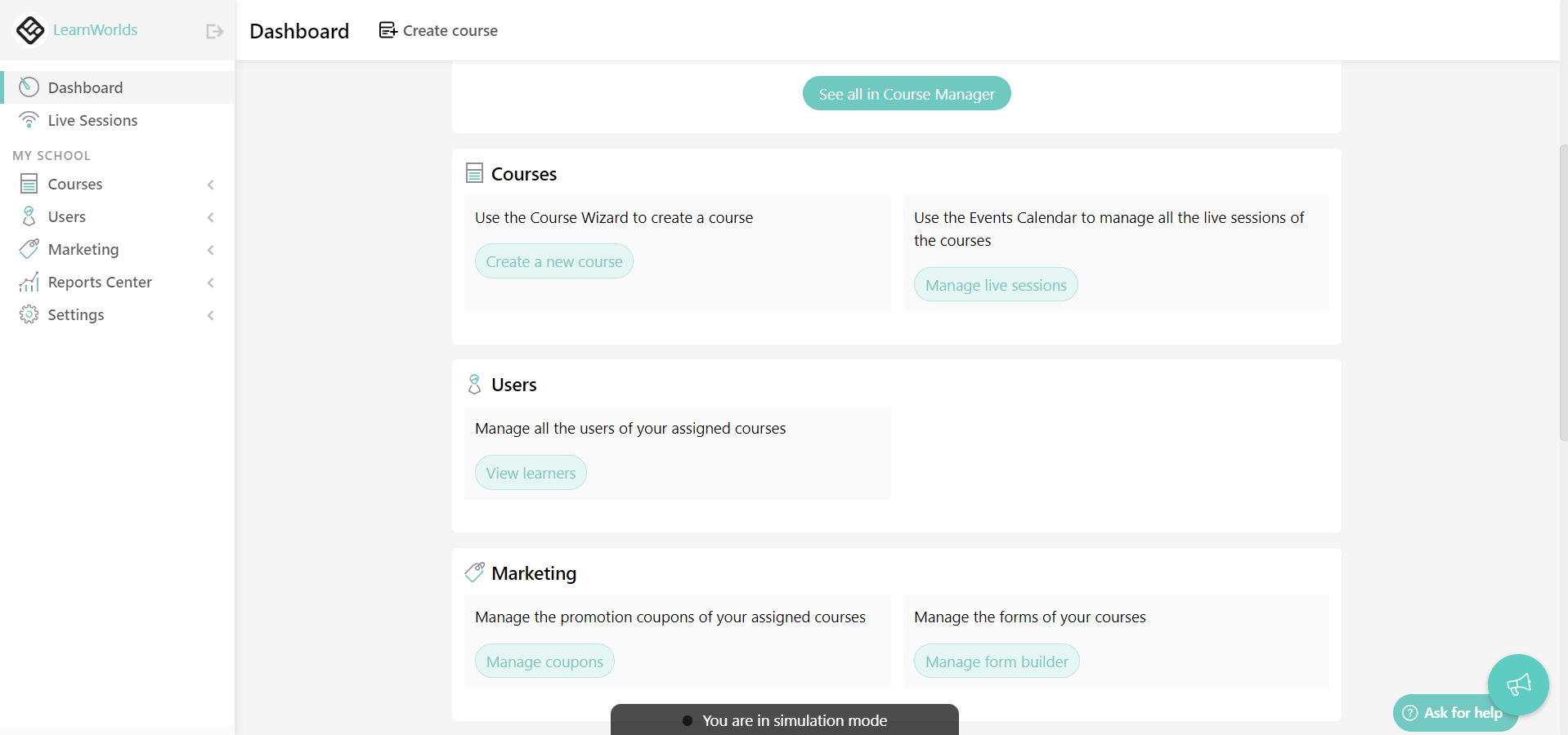 General Overview: User Roles : LearnWorlds Help Center