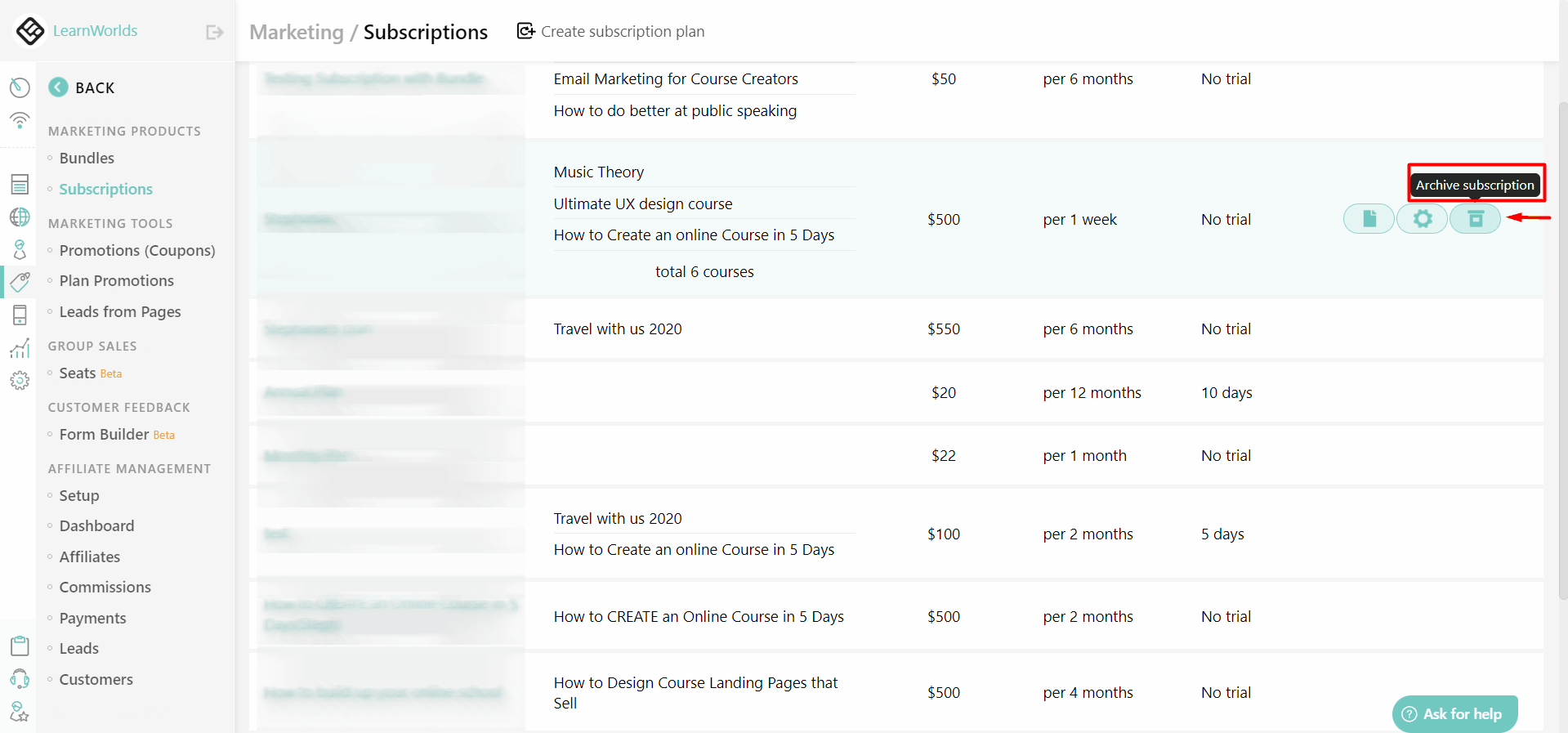 How to Manage your Subscription Plans (Delete, Archive, Edit ...