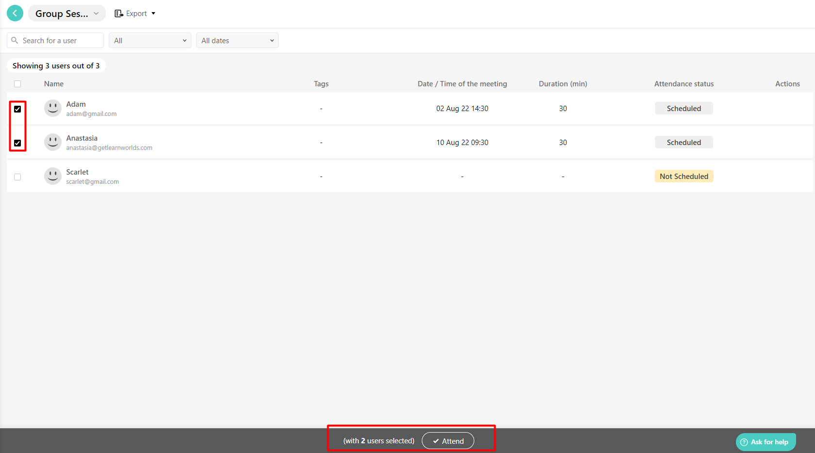 How to Create a Group Session Learning Activity : LearnWorlds Help Center