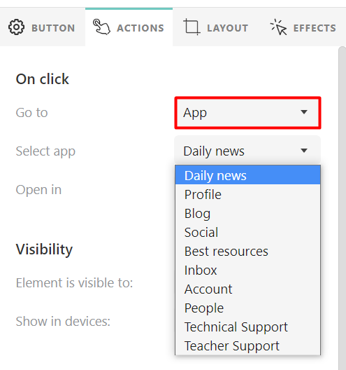 How to Use the On-click Actions : LearnWorlds Help Center