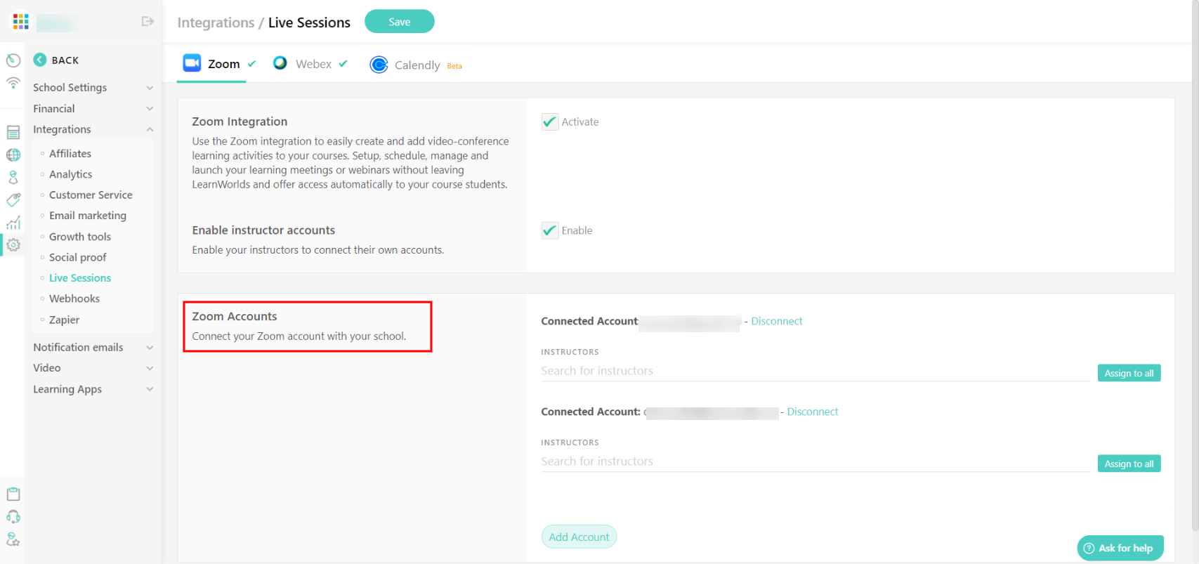 How to Integrate Zoom with your LearnWorlds School : LearnWorlds Help Center