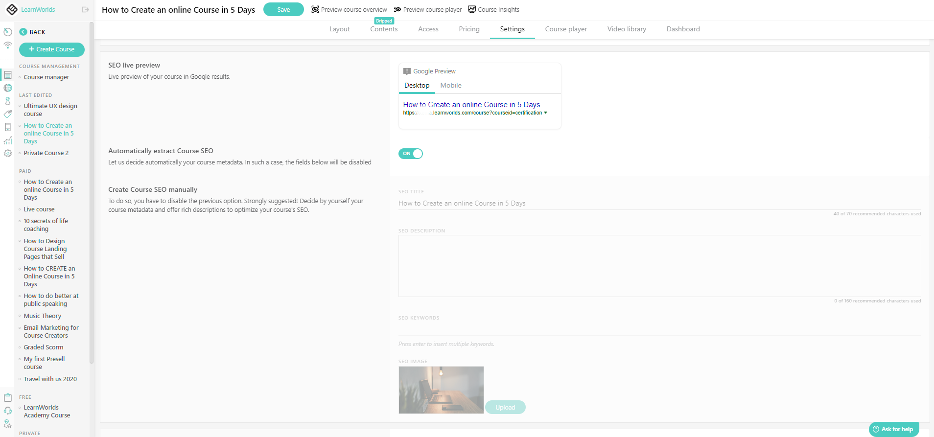 General Overview: Creating Courses : LearnWorlds Help Center