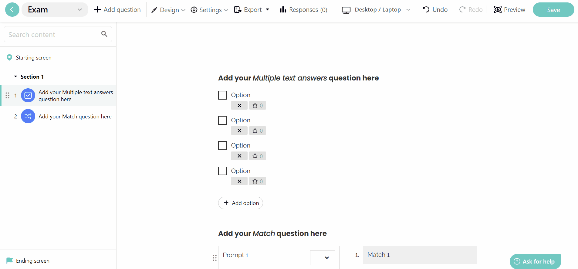 How to Customize the Design of your Assessments : LearnWorlds Help Center
