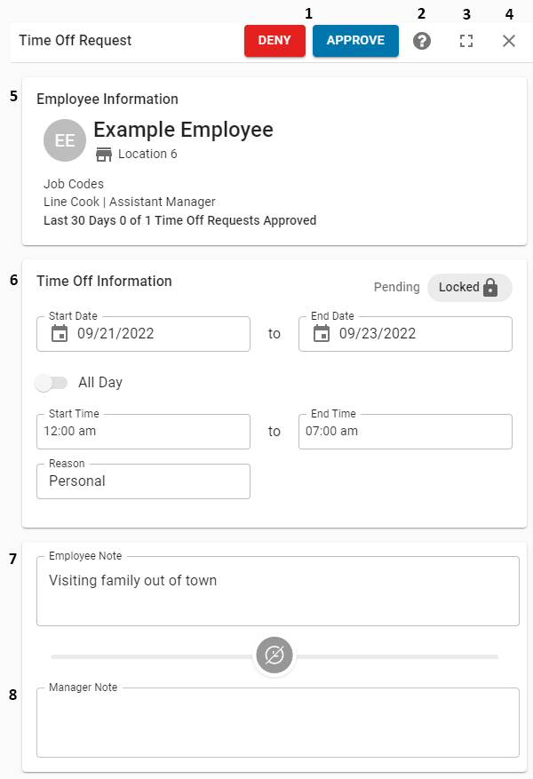 Manager Tools: Time Off : Support Center