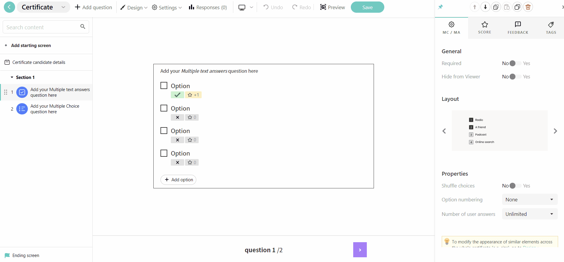How to Create a Certificate of Knowledge : LearnWorlds Help Center