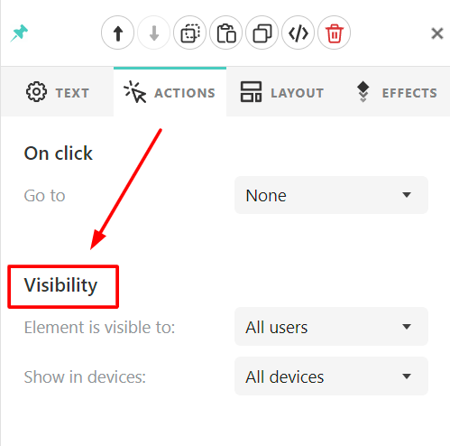 How to set an element's visibility to specific users - User Visibility ...
