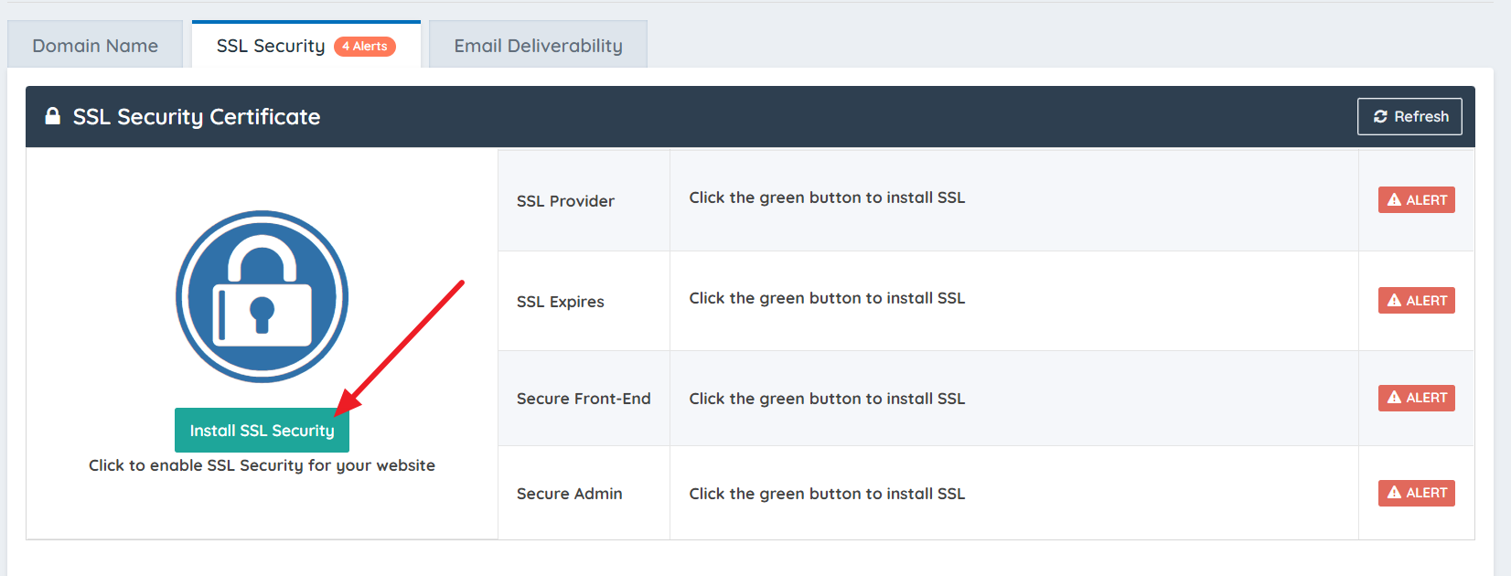 Settings >> Domain Manager >> SSL Security | Brilliant Directories Documentation | BD Support