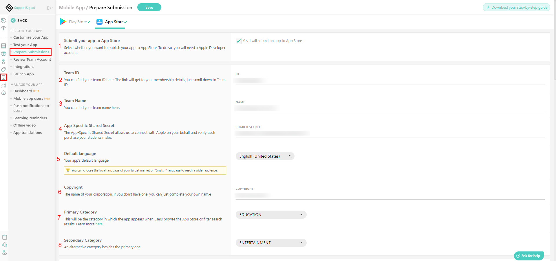 How to Prepare your iOS App for Submission : LearnWorlds Help Center