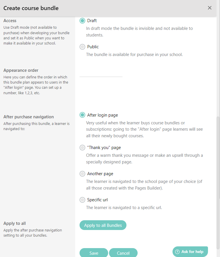 How to Create a Course Bundle : LearnWorlds Help Center
