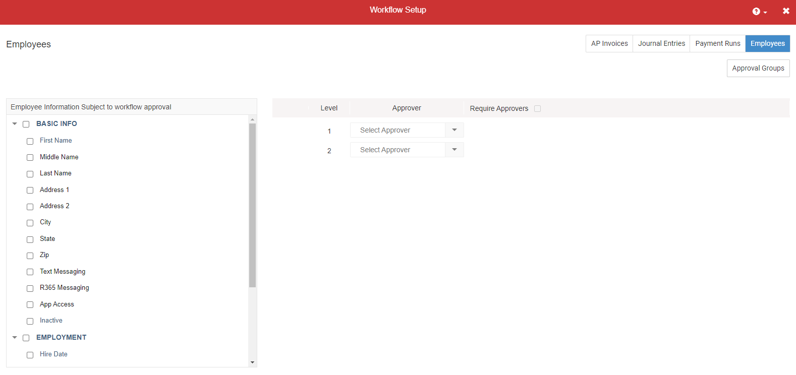 Workflows Setup : Support Center