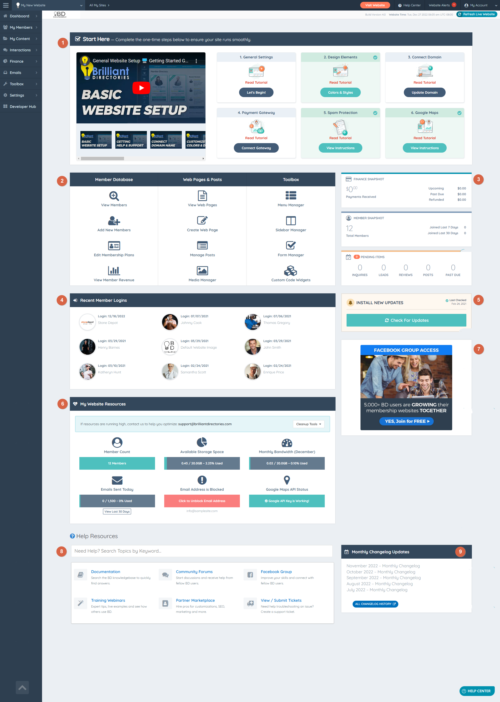 Brilliant Directories - Admin Dashboard Modules - Brilliant Directories ...