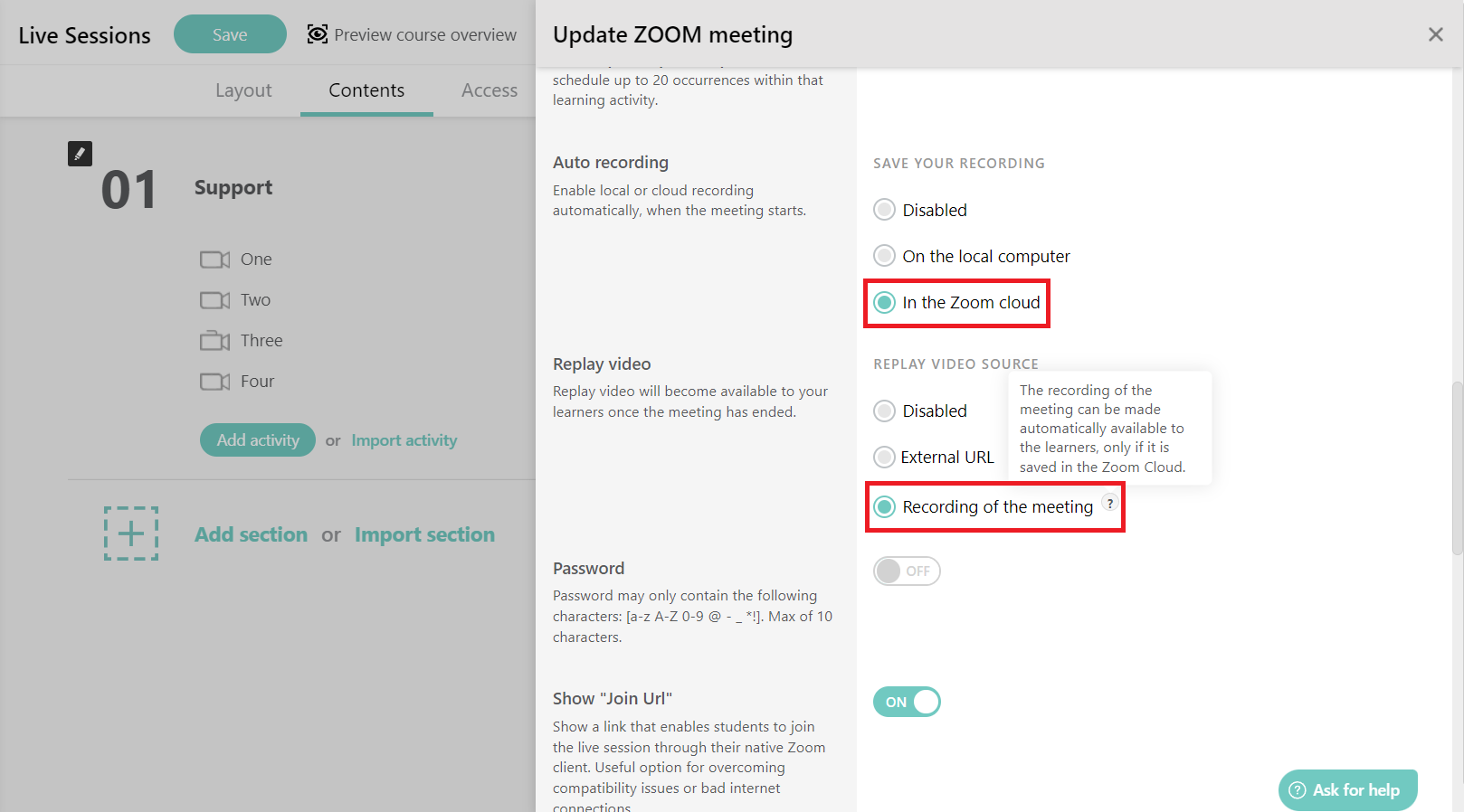 How to use Replay and Auto-Recording Features in Live Sessions : LearnWorlds Help Center