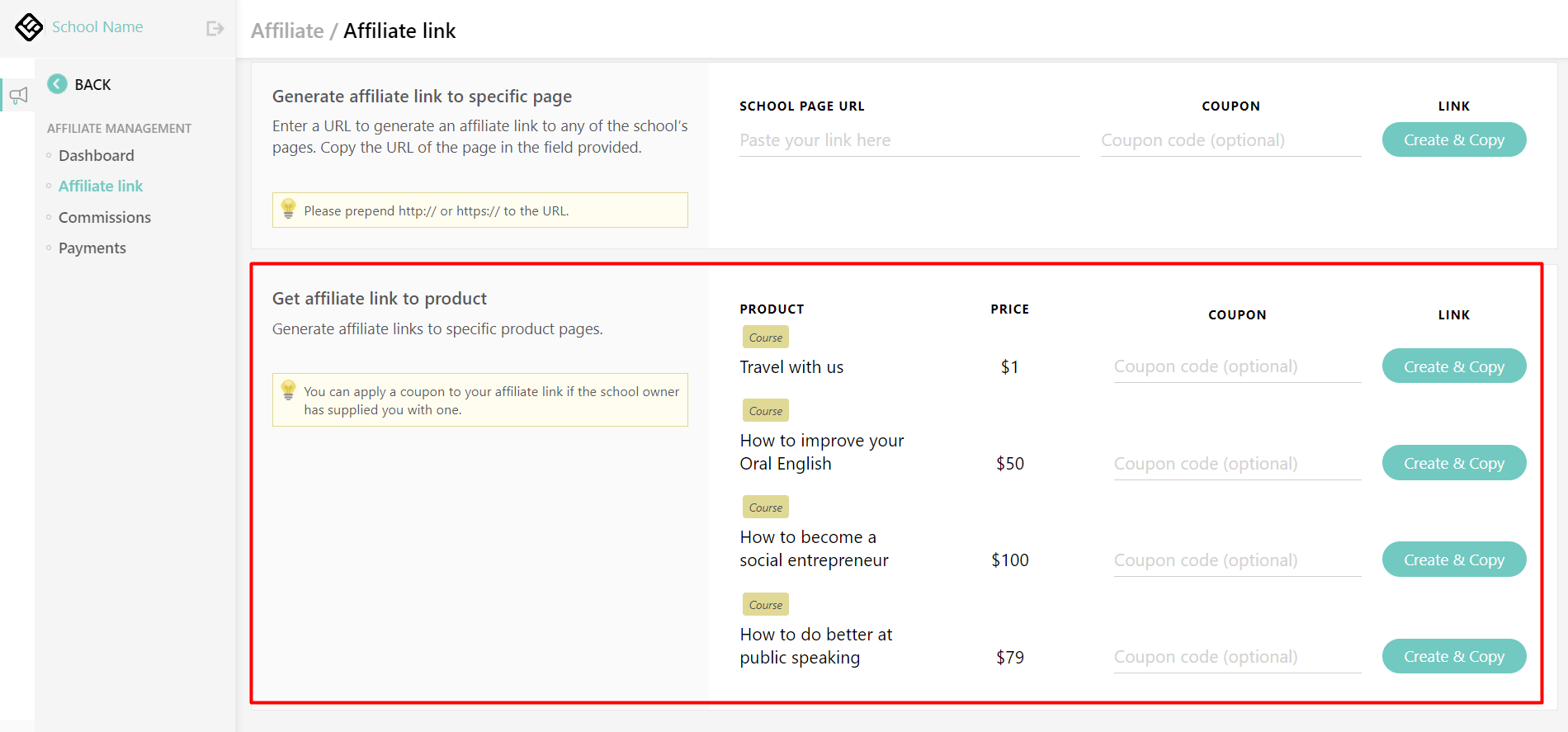 How to Set up the LearnWorlds Affiliate Management Program : LearnWorlds Help Center