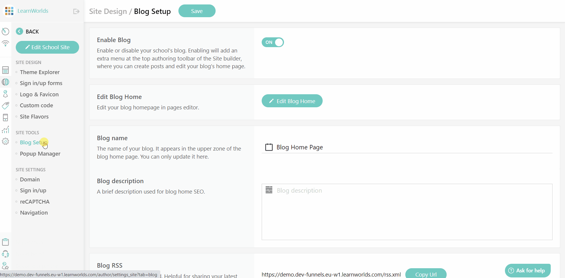 How to Create a Blog in your Online School : LearnWorlds Help Center