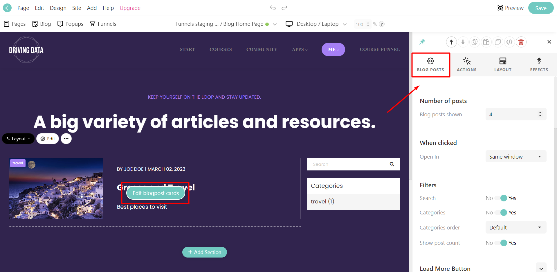 How to Create a Blog in your Online School : LearnWorlds Help Center
