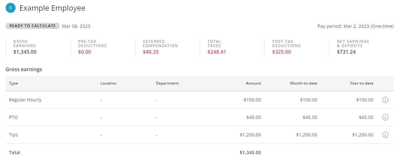 Workforce R365 Payroll: Payment Details : Support Center