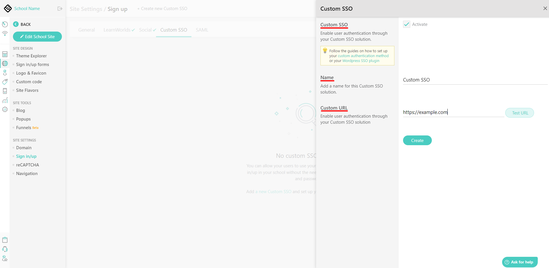 How to Create your Custom SSO Solution : LearnWorlds Help Center