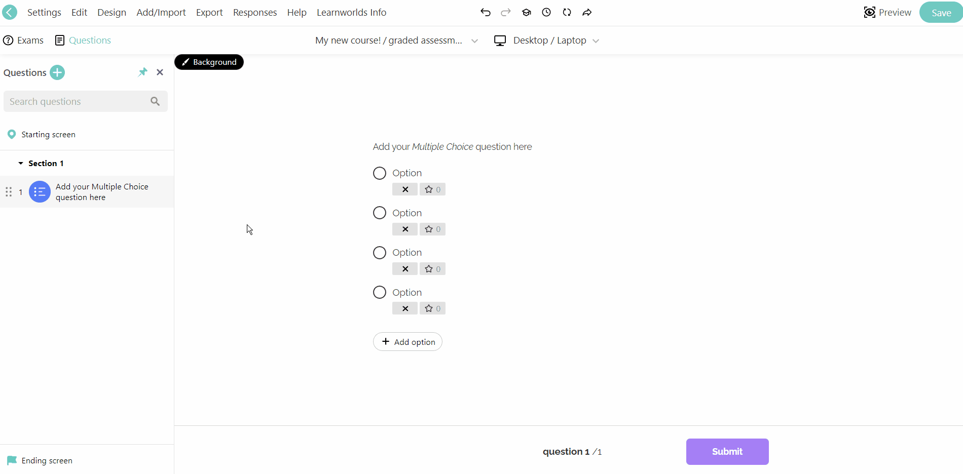 How to Create an Exam (Graded Assessment) : LearnWorlds Help Center