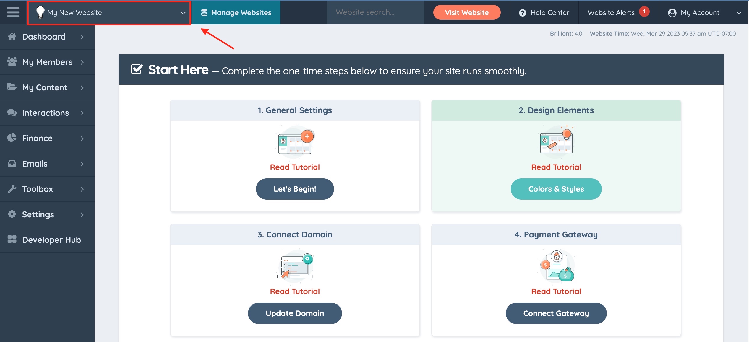 Account Dashboard | Brilliant Directories Documentation | BD Support