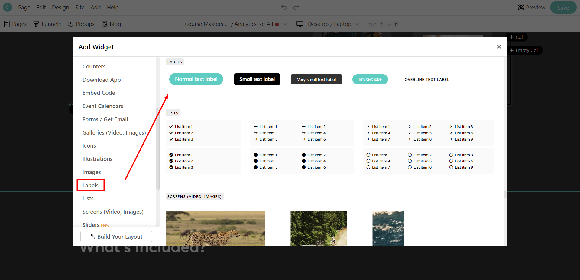 How to Add and Customize the Headings and Main Text Widget : LearnWorlds Help Center