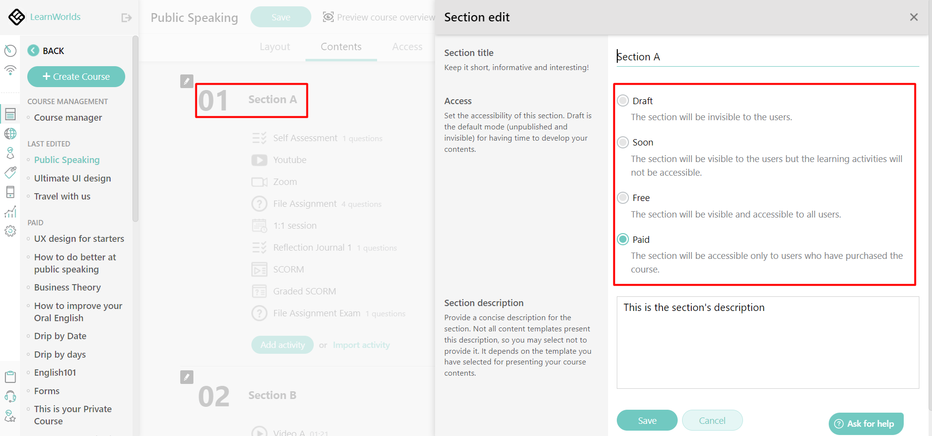 General Overview: Creating Courses : LearnWorlds Help Center