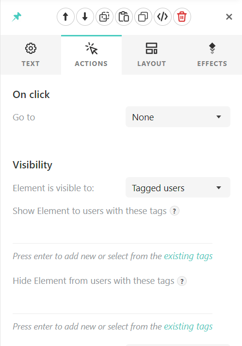 How to set an element's visibility to specific users - User Visibility ...
