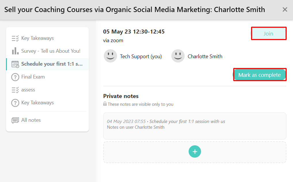 How to Create a 1:1 Session Learning Activity : LearnWorlds Help Center