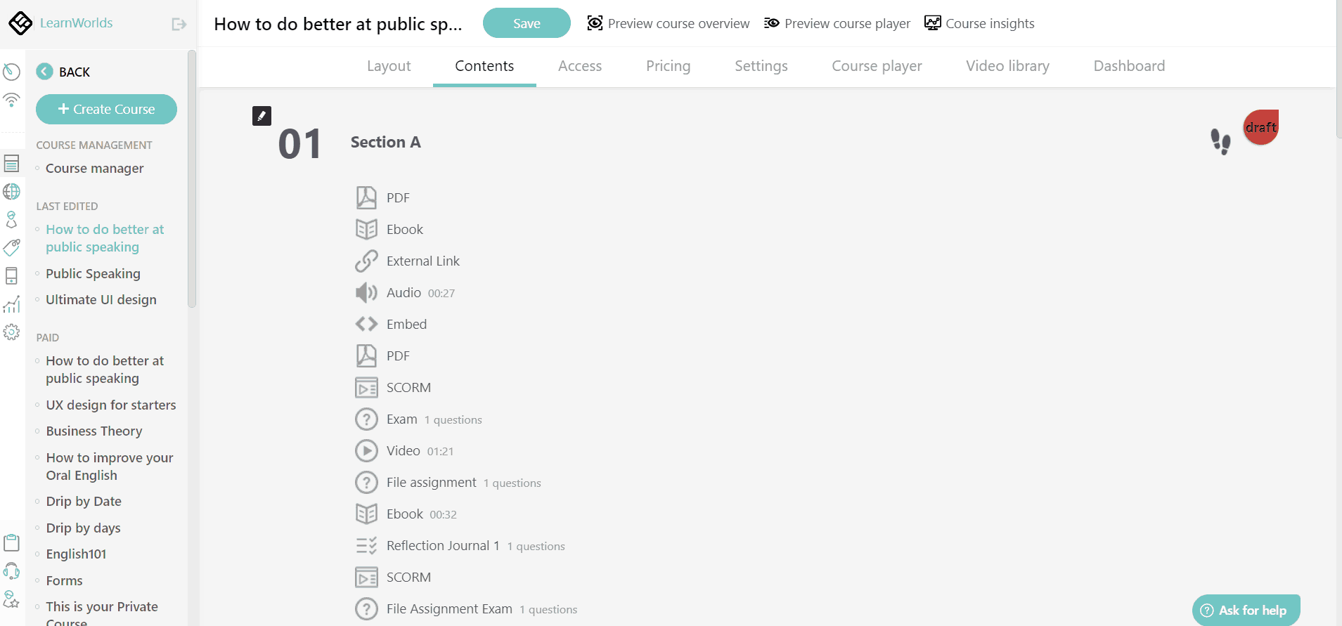 How to Drip Feed your Courses : LearnWorlds Help Center