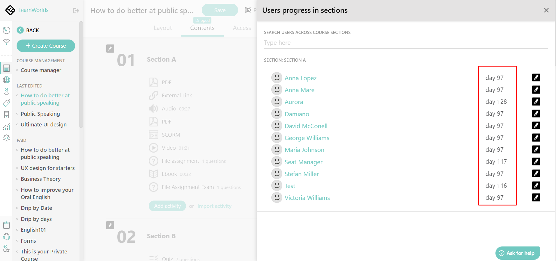 How to Drip Feed your Courses : LearnWorlds Help Center