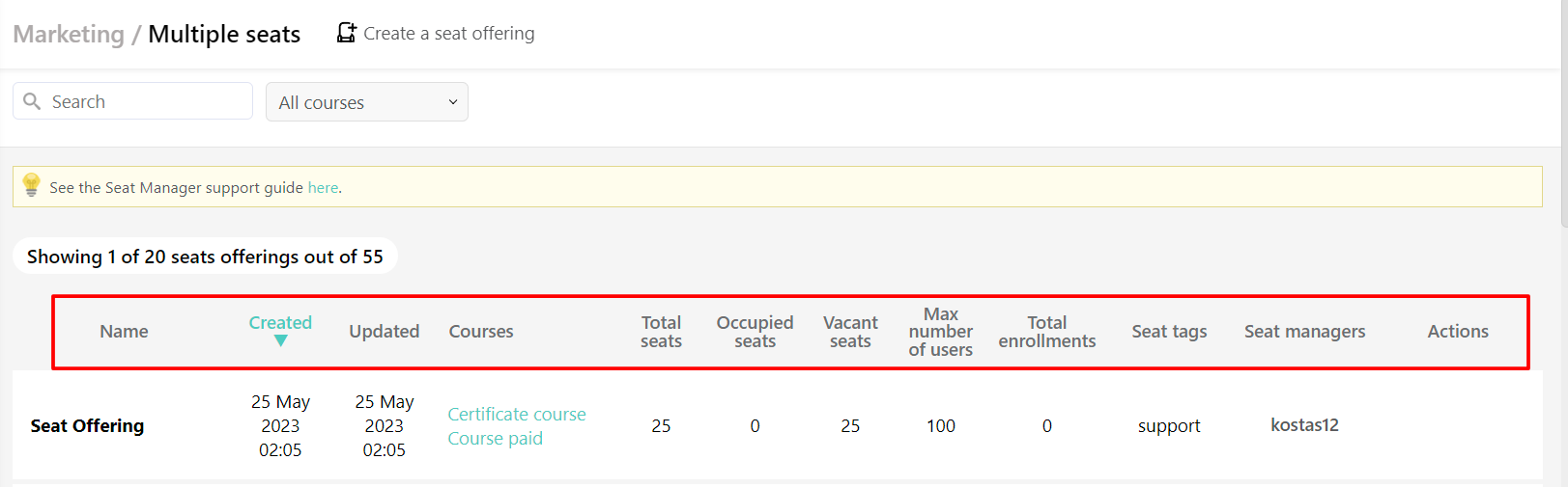 Multiple Seats Offering : LearnWorlds Help Center