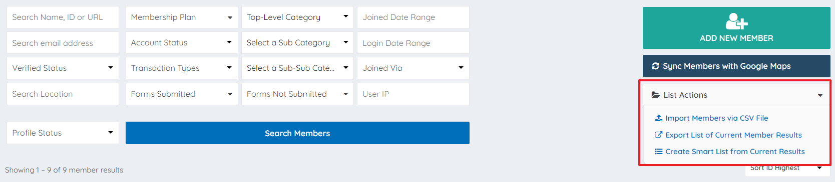 Brilliant Directories - My Members » Search Members Overview ...