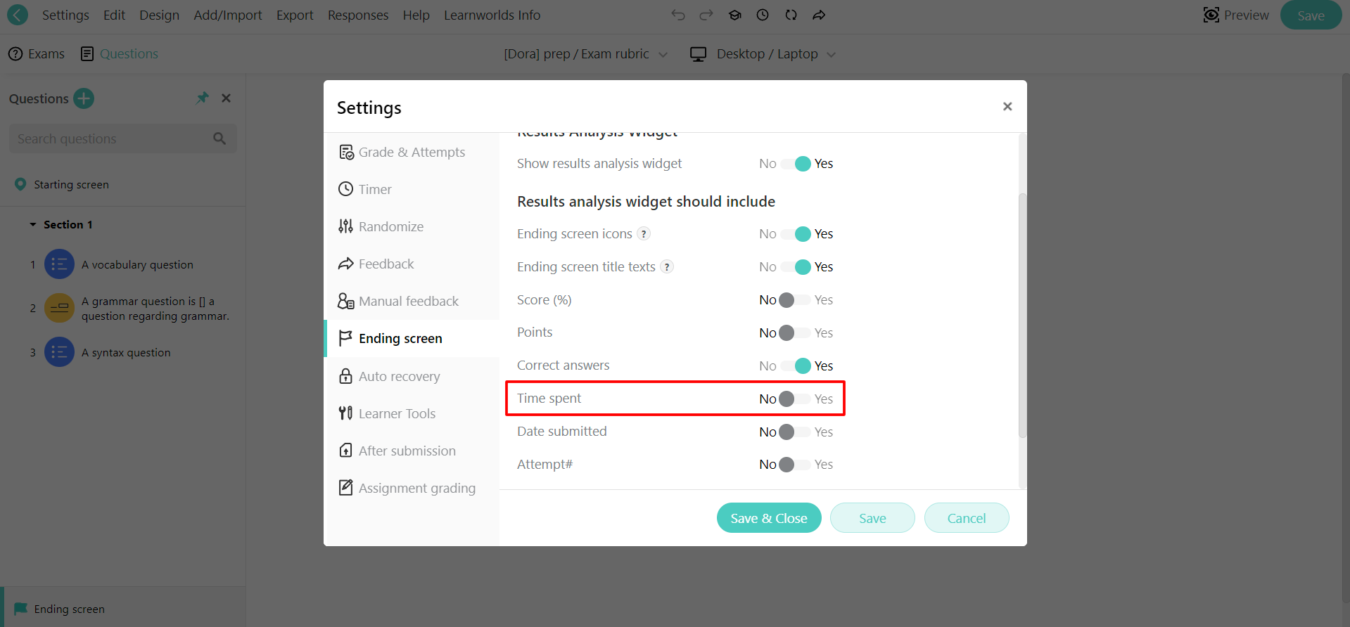 Enhance Personalized Learning using Variables in Assessments & Forms : LearnWorlds Help Center