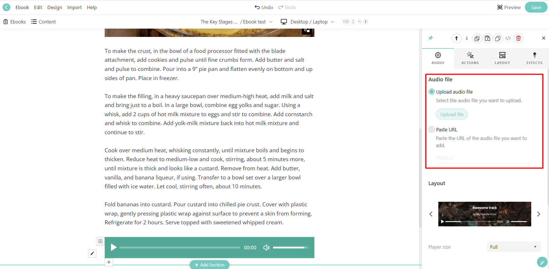 How to Add Videos and Audio in Ebooks : LearnWorlds Help Center