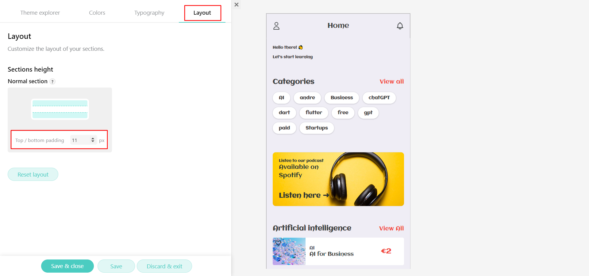 How to Customize your Mobile app Colors and Typography - Theme Explorer ...