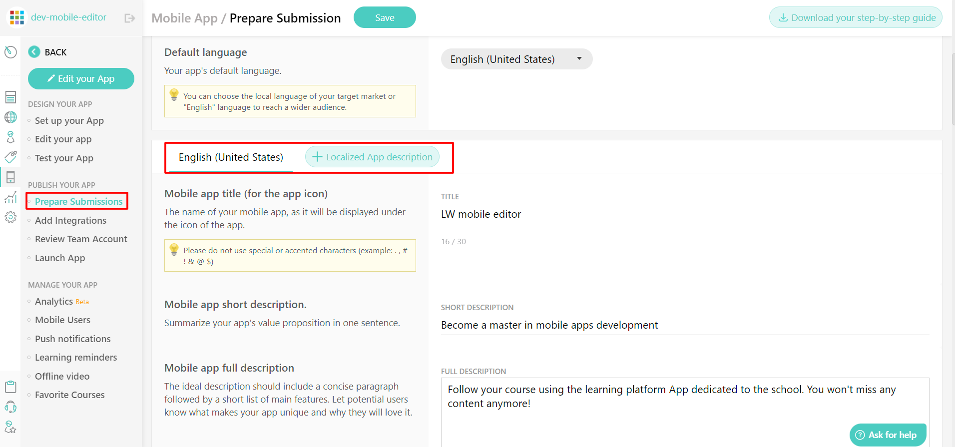 How to Prepare your Android App for Submission : LearnWorlds Help Center